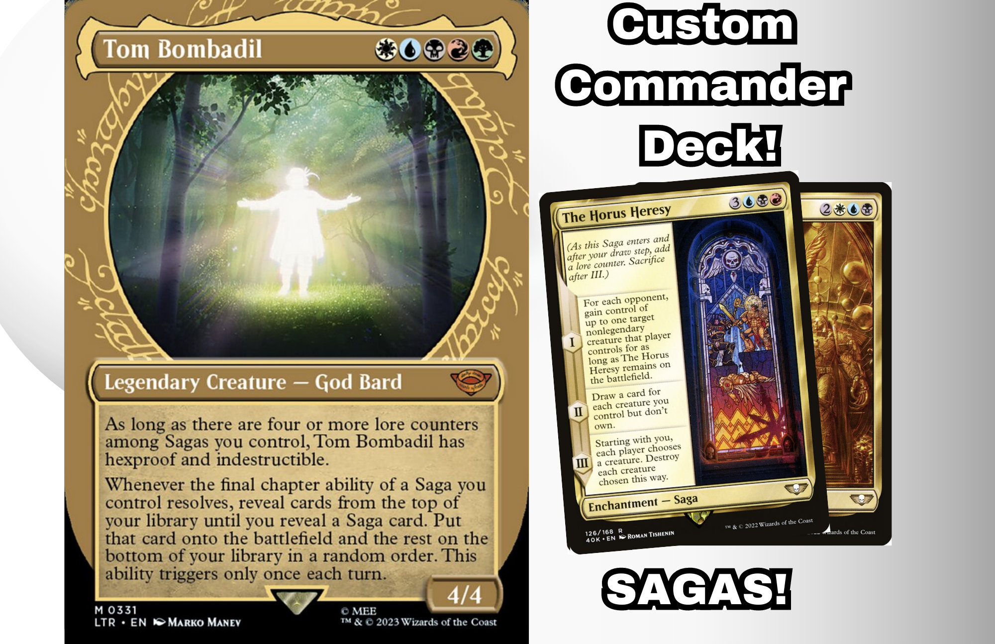 MTG Commander Deck EDH Deck Tom Bombadil 100 Magic Cards Custom Deck ...