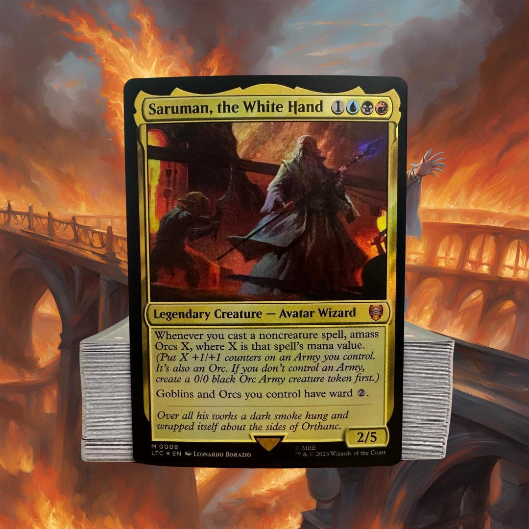MTG Commander Deck EDH Deck Saruman, the White Hand 100 Magic Cards ...