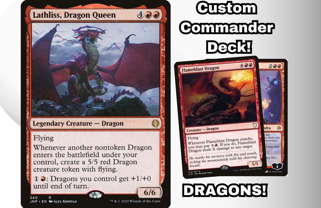MTG Commander Dragon Deck EDH Deck Lathliss, Dragon Queen 100 Magic ...