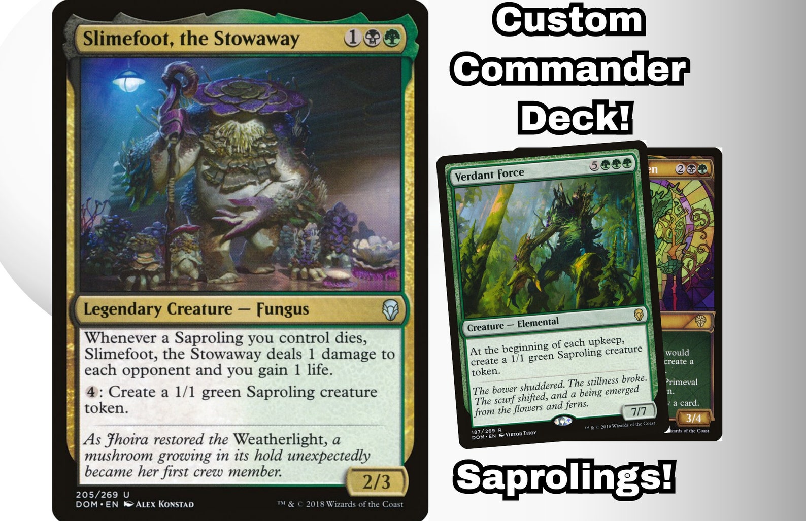 MTG Commander Deck EDH Deck Slimefoot the Stowaway 100 Magic - Etsy