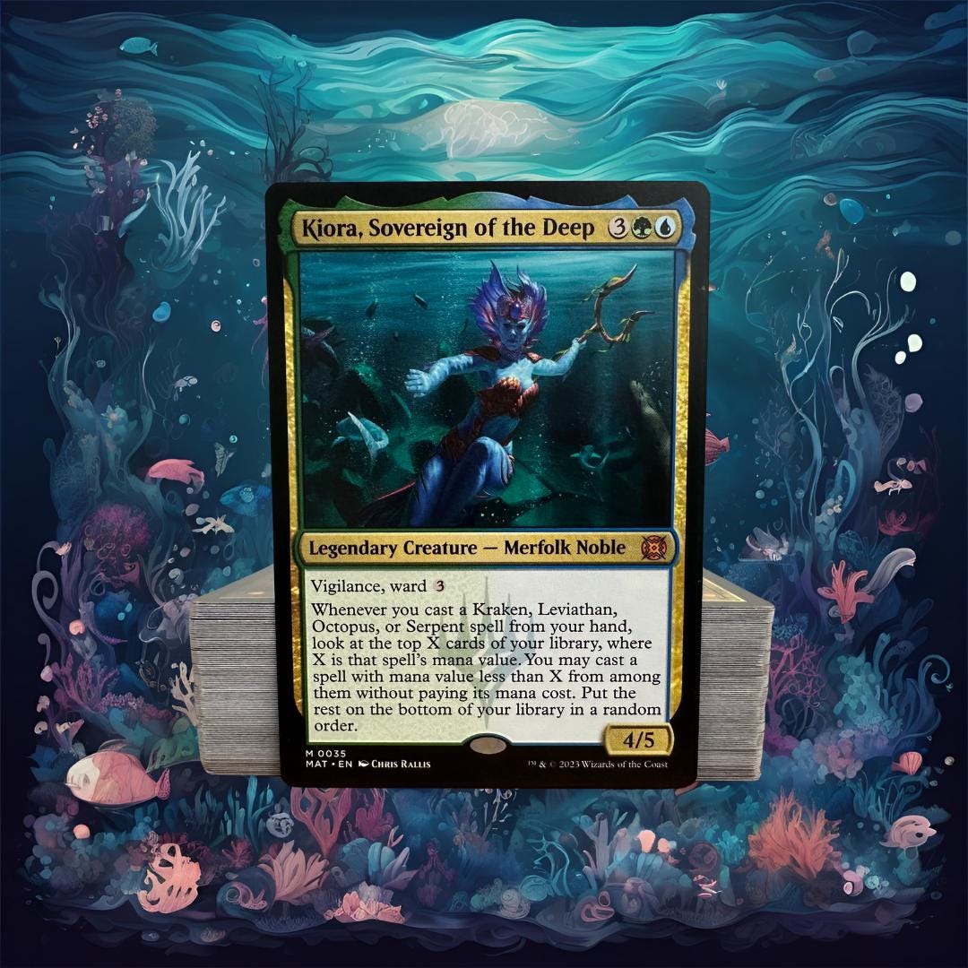 Kiora, Sovereign of the Deep Commander Deck EDH 100 Magic Cards Custom ...