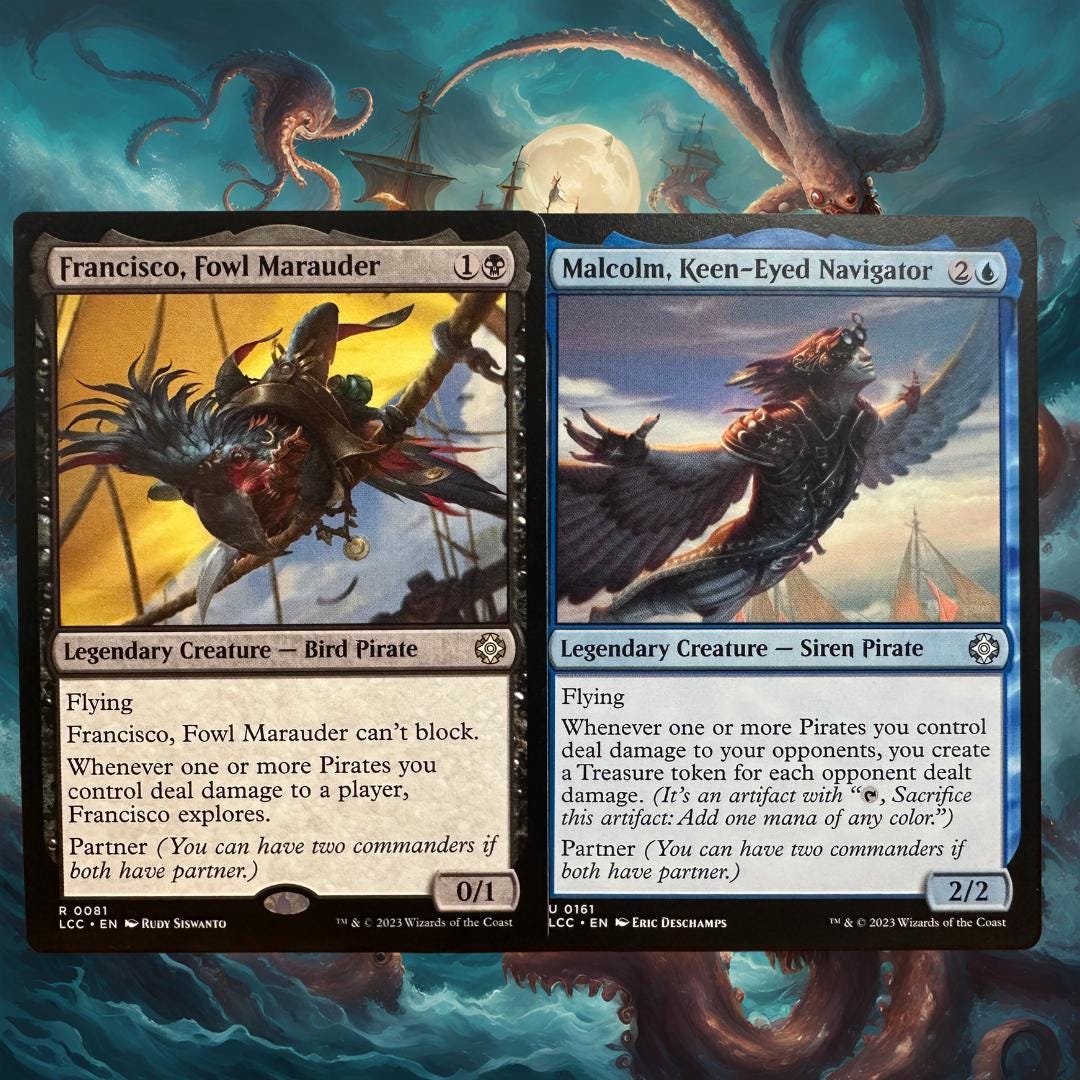 MTG Commander EDH Deck Francisco, Fowl Marauder & Malcolm, Keen-eyed ...