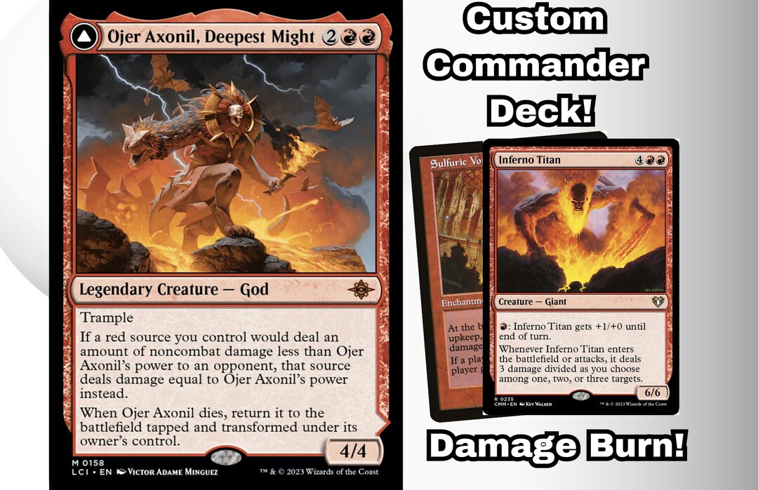 MTG Commander Deck EDH Deck Ojer Axonil, Deepest Might 100 Magic Cards ...