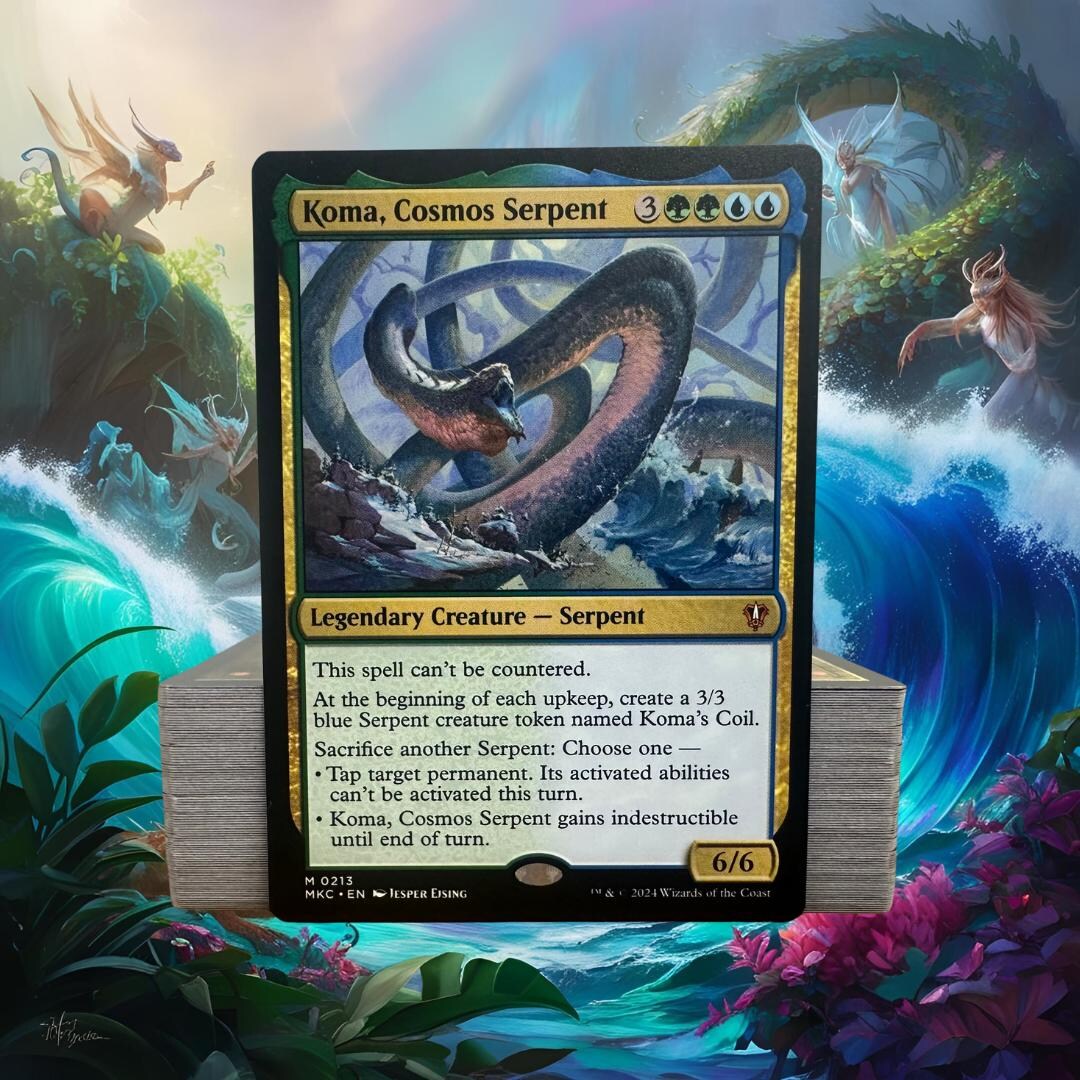 MTG Commander Deck EDH Deck Koma, Cosmos Serpent 100 Magic Cards Custom ...