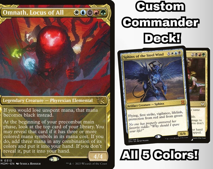 MTG Commander Deck EDH Deck Omnath, Locus of All 100 Magic Cards Custom ...