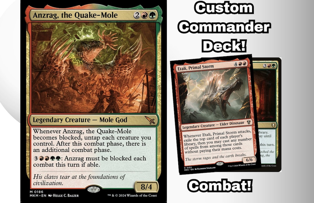 MTG Commander Deck EDH Deck Anzrag, the Quake-mole 100 Magic Cards ...