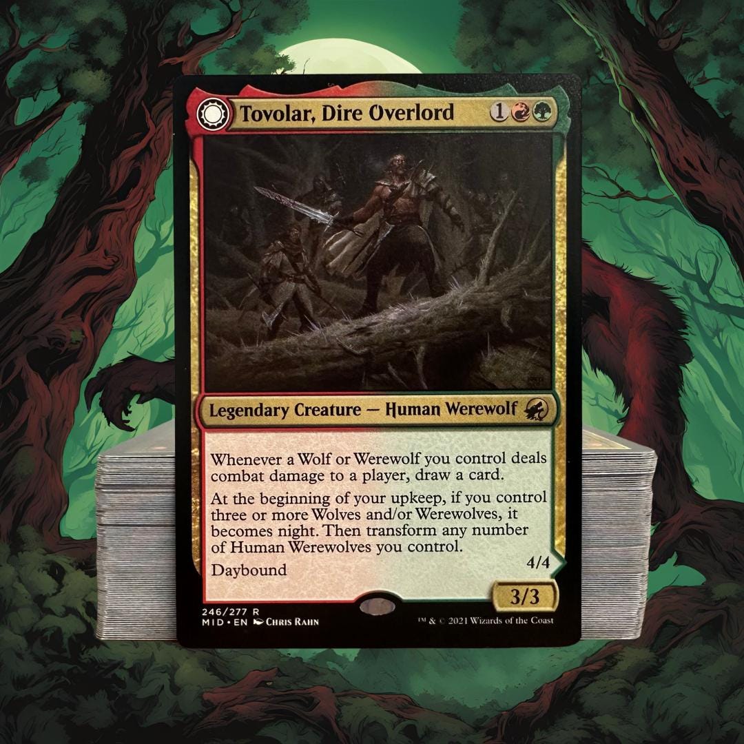 Tovolar, Dire Overlord Commander Deck MTG Custom Deck Werewolves Wolf ...