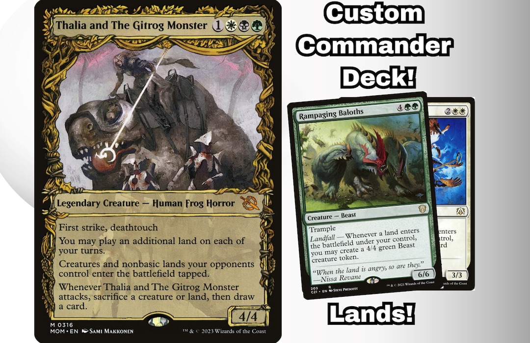 MTG Commander Deck EDH Deck Thalia and the Gitrog Monster 100 - Etsy