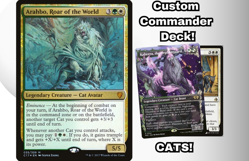 MTG Commander Deck Cats EDH Deck Arahbo Roar of the World 100 - Etsy