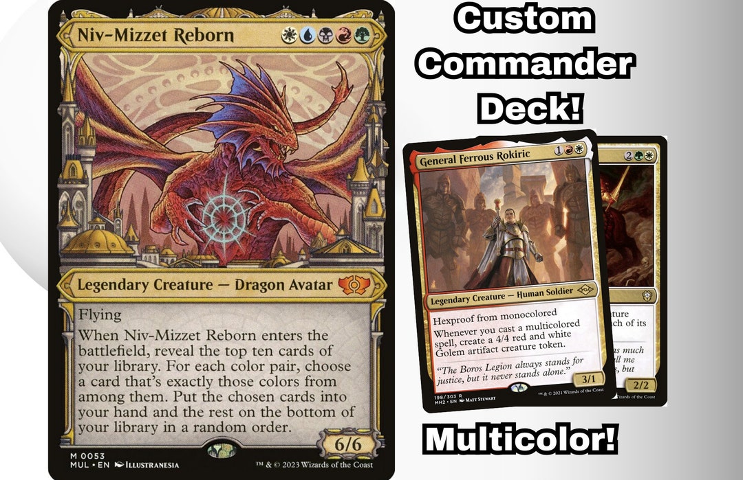 MTG Commander Deck EDH Deck Niv-mizzet Reborn 100 Magic Cards Custom ...