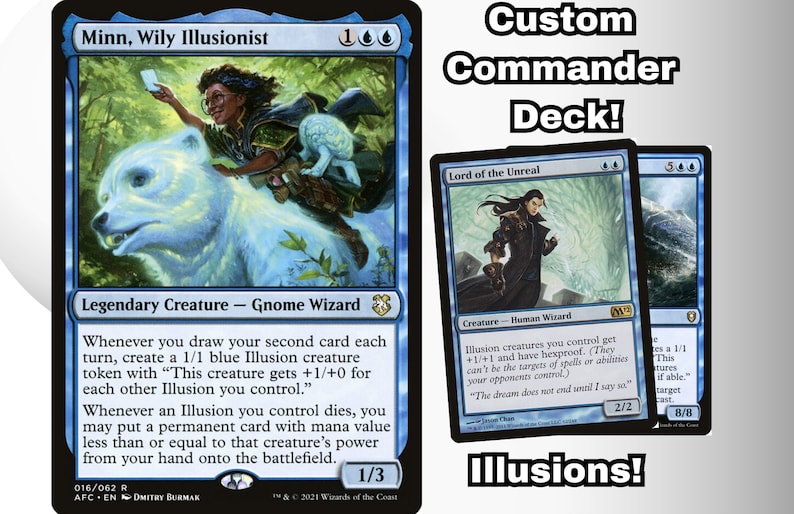 MTG Commander Deck EDH Deck Minn Wily Illusionist 100 Magic - Etsy
