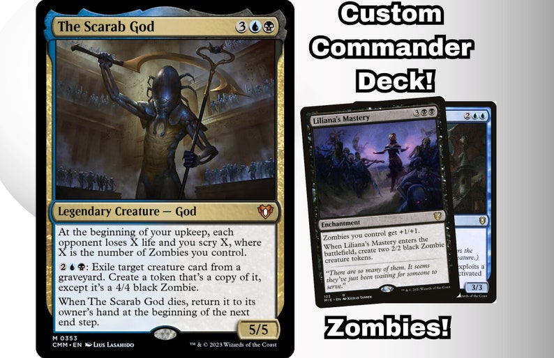 MTG Commander Deck EDH Deck the Scarab God 100 Magic Cards - Etsy