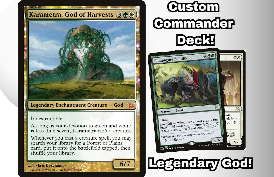 MTG Commander Deck EDH Deck Karametra, God of Harvests 100 Magic Cards ...