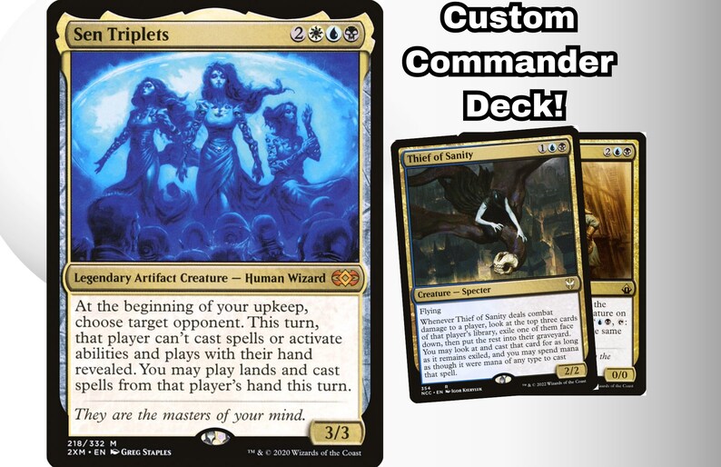 MTG Commander Deck EDH Deck Sen Triplets 100 Magic Cards - Etsy