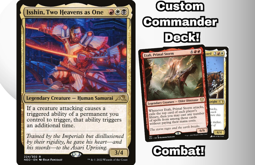 MTG Commander Deck EDH Deck Isshin, Two Heavens as One 100 Magic Cards Custom Deck Powerful ...