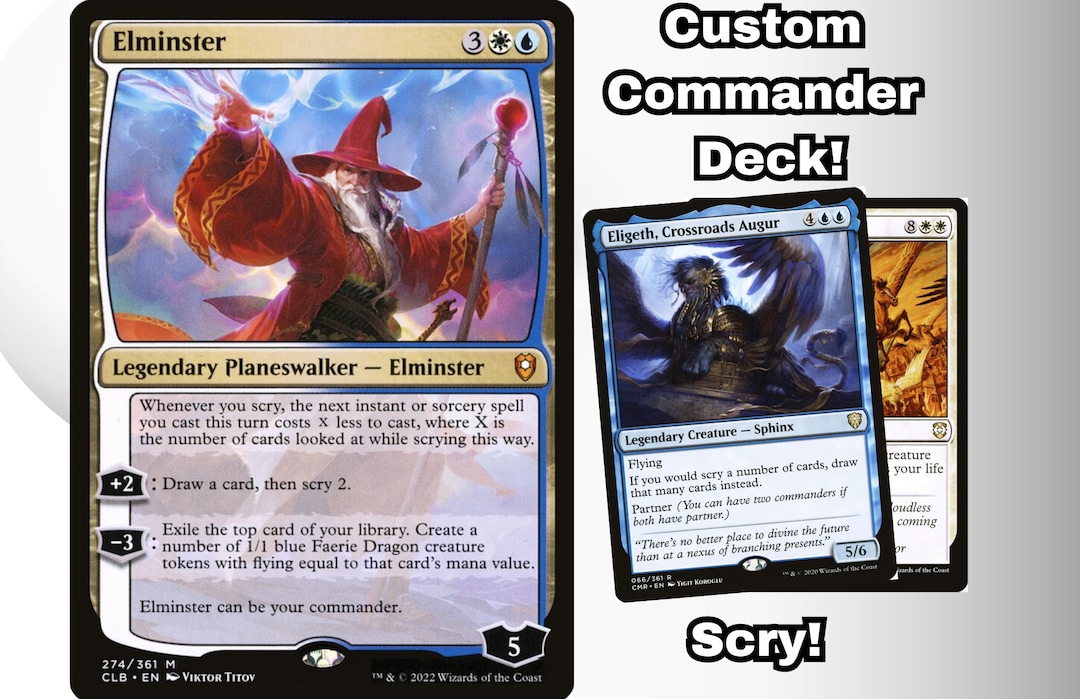 MTG Commander Deck EDH Deck Elminster 100 Magic Cards Custom Deck Scry Azorius - Etsy