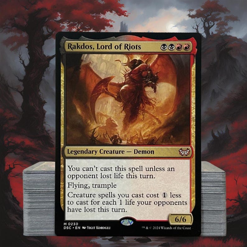 Rakdos, Lord of Riots Commander Deck MTG Custom Deck Magic the ...