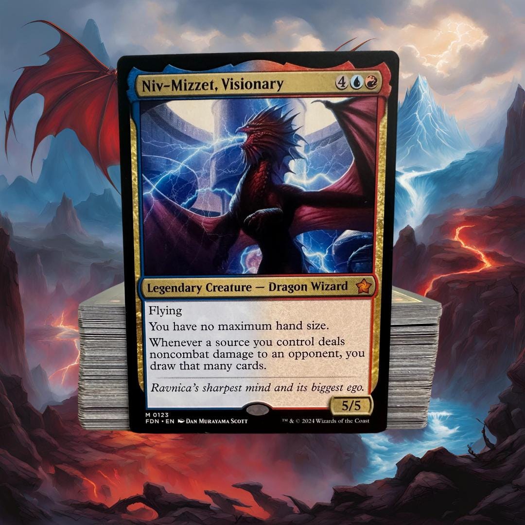 MTG Commander Deck EDH Deck Niv-mizzet, Visionary 100 Magic Cards Custom Deck Izzet Burn ...