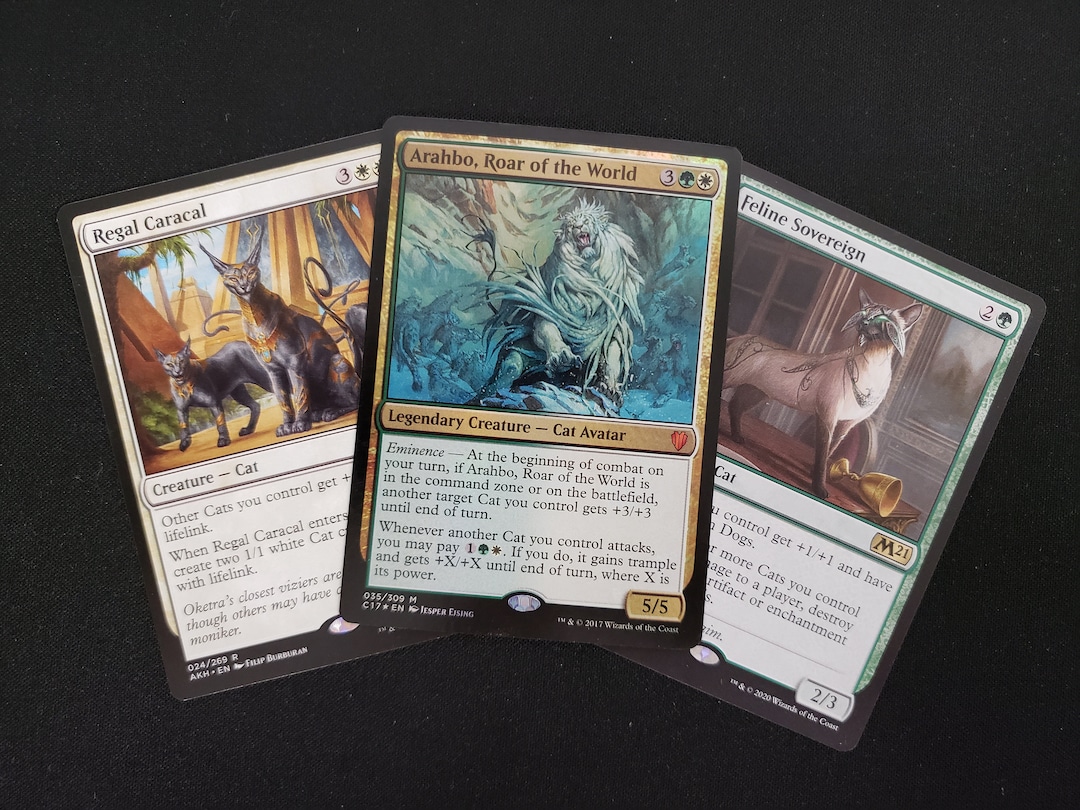 MTG Commander Deck Cats EDH Deck Arahbo, Roar of the World 100 Magic ...
