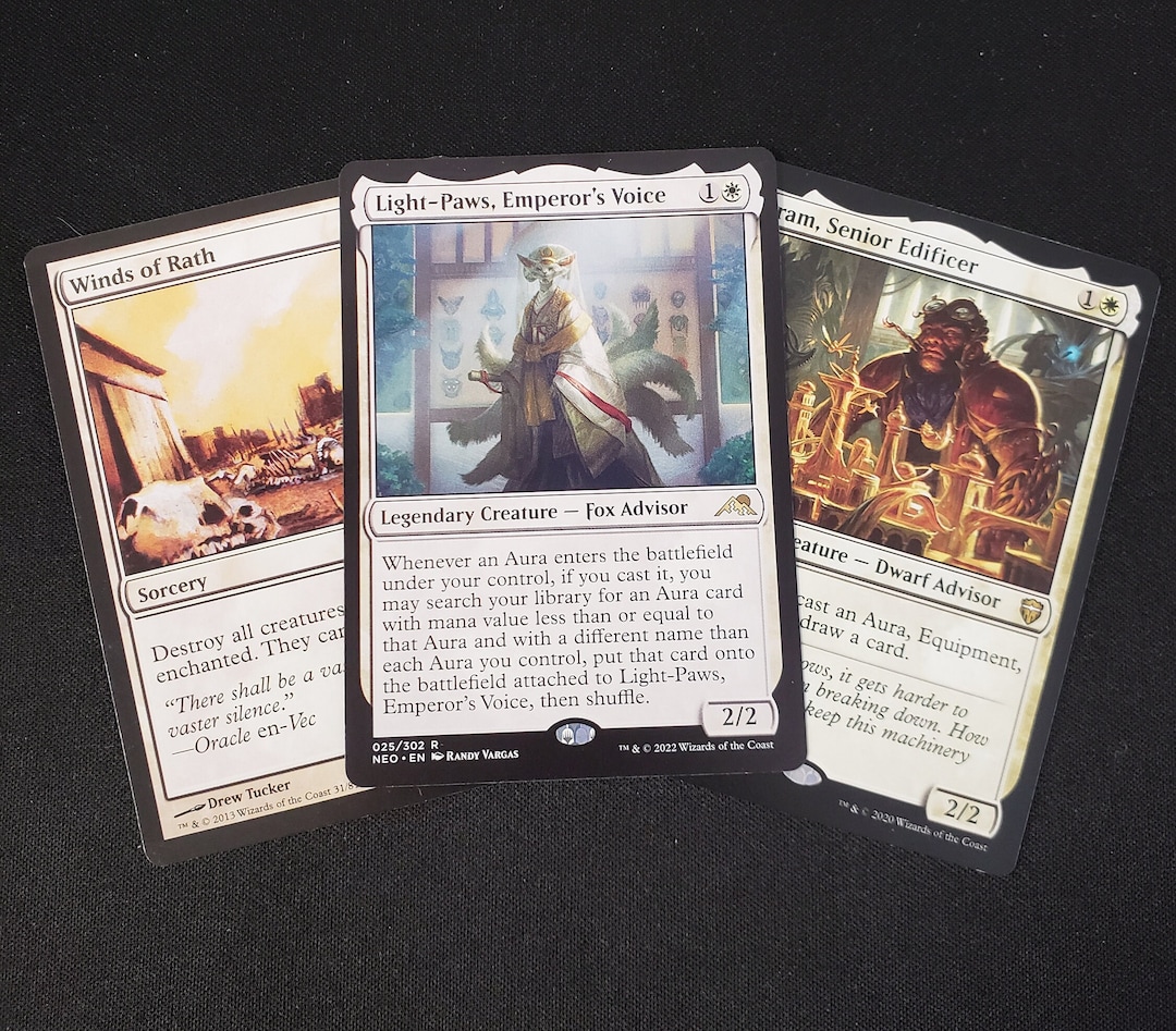 MTG Commander Deck EDH Deck Light-paws, Emperor's Voice 100 Magic Cards ...