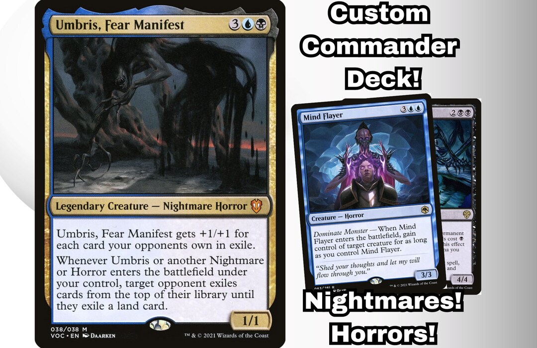 MTG Commander Deck EDH Deck Umbris Fear Manifest 100 Magic - Etsy