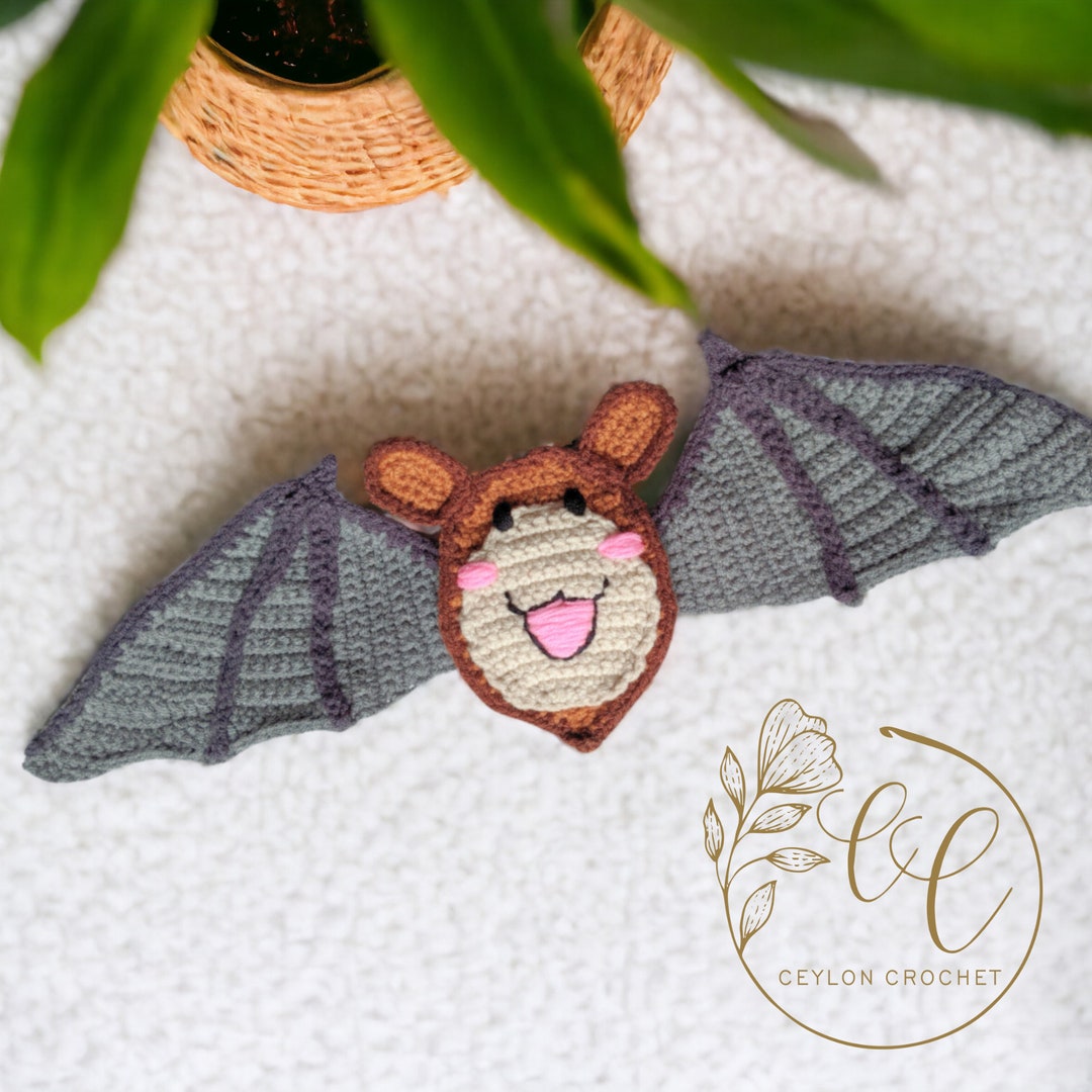 CROCHET Bat Applique 2D INSTANT DOWNLOAD , Applique Pattern, Halloween ...