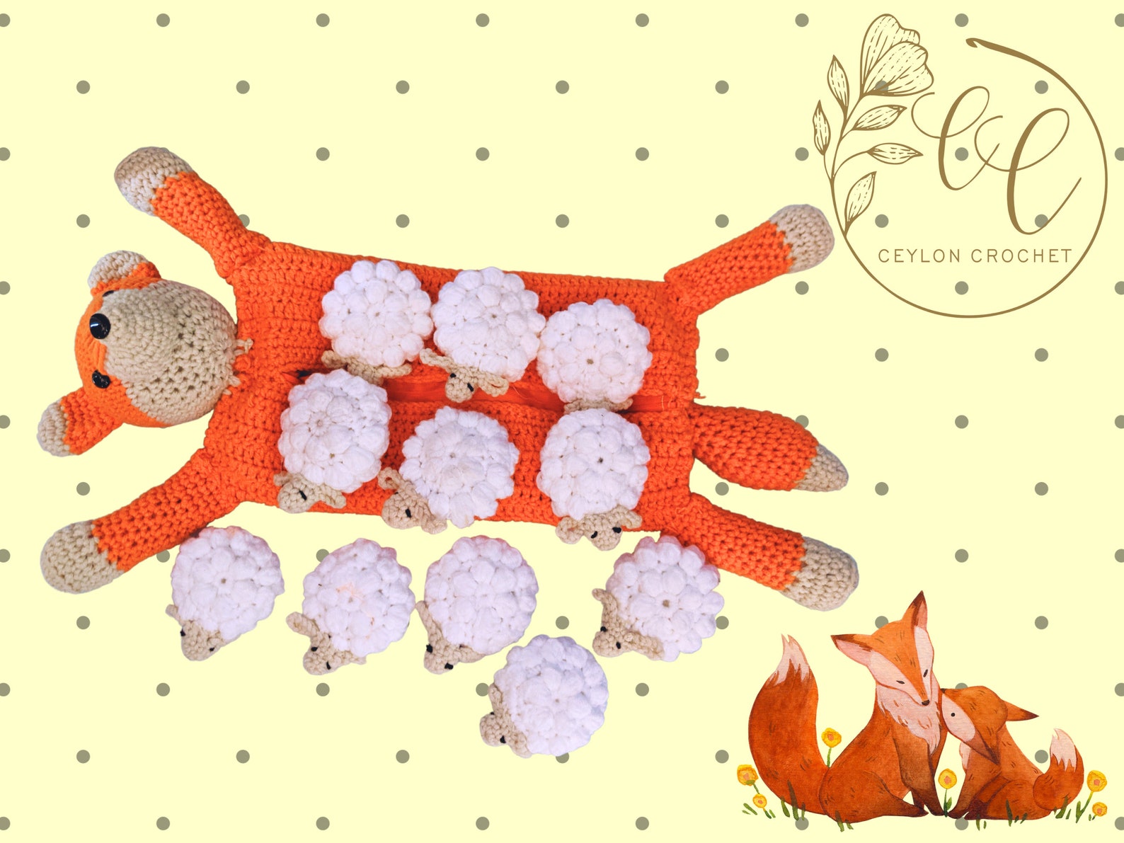 Crochet Fox and Sheep Memory Game Pattern (PDF Pattern) - Etsy