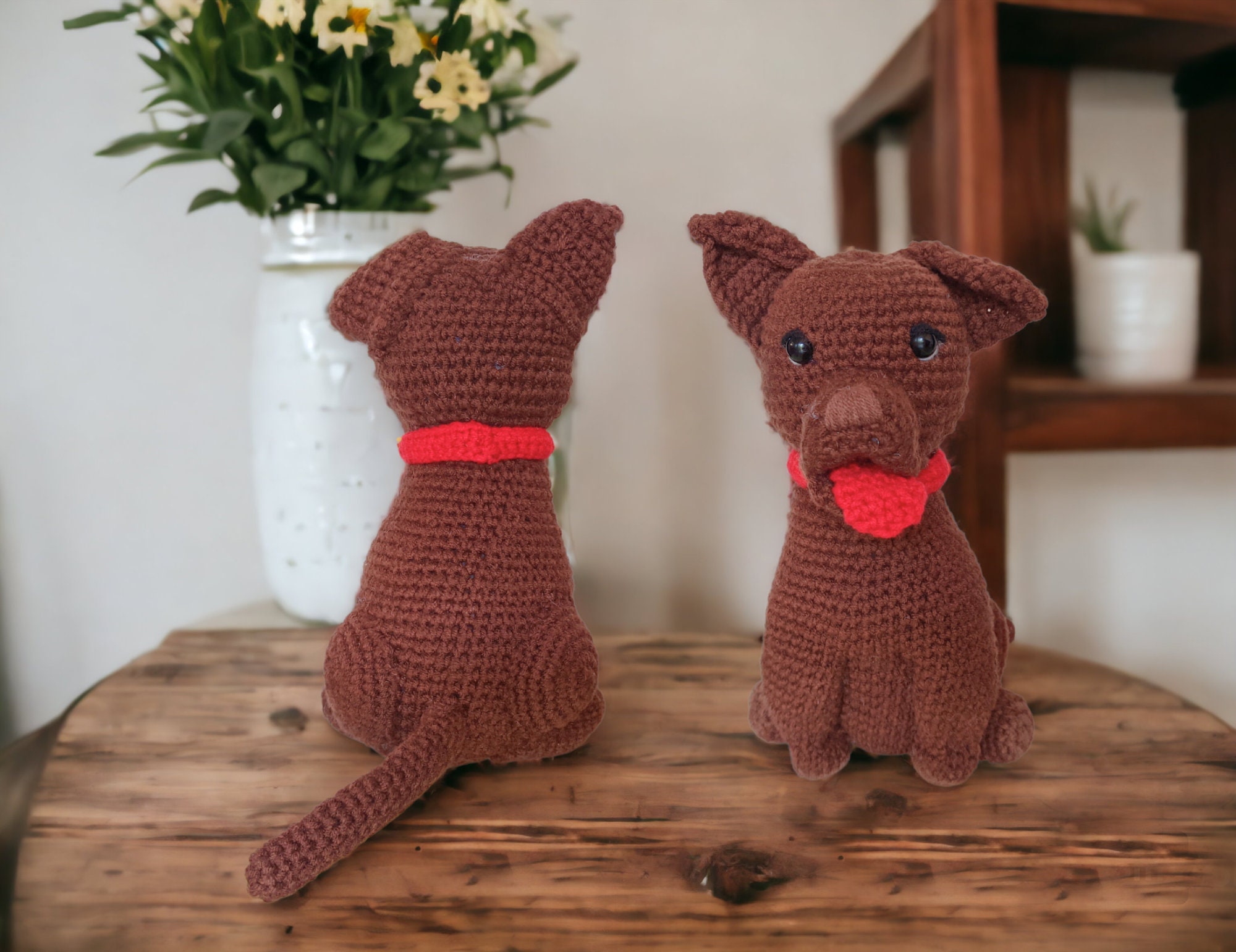 CROCHET Amigurumi Realistic Brown Dog Pattern 6 Inches Tall - PDF Only ...