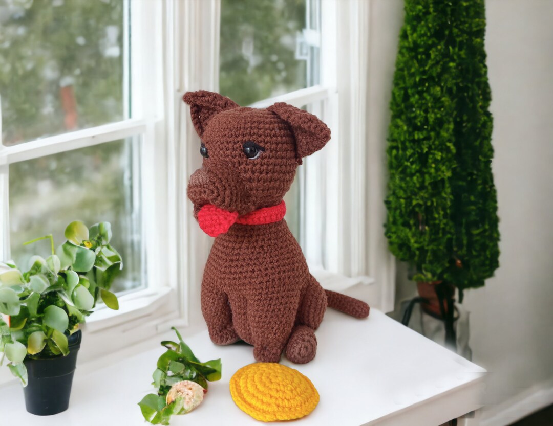 CROCHET Amigurumi Realistic Brown Dog Pattern 6 Inches Tall - PDF Only ...