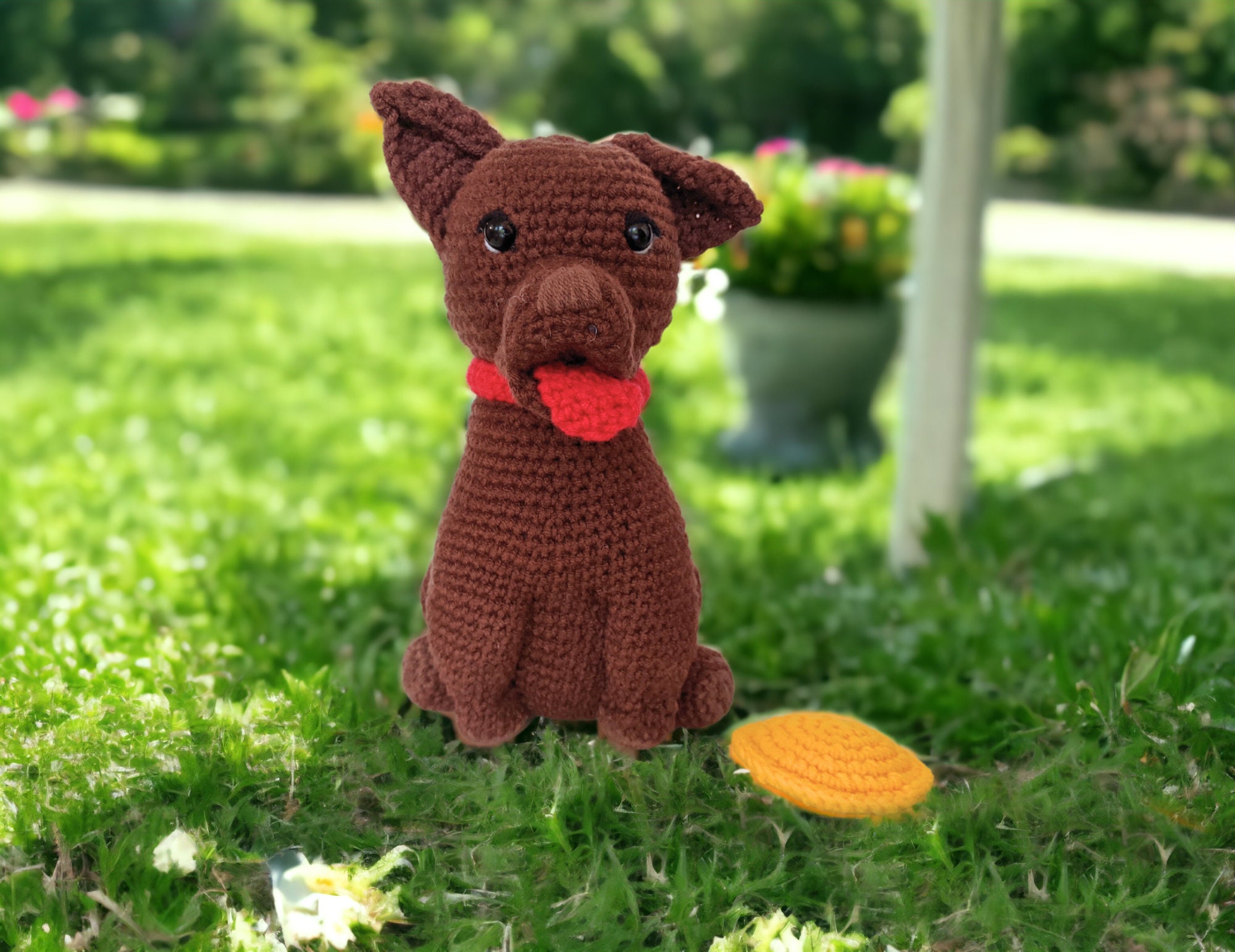 CROCHET Amigurumi Realistic Brown Dog Pattern 6 Inches Tall - PDF Only ...