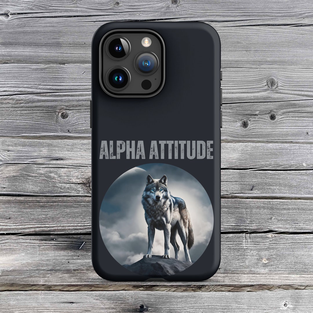 Mystical Blue-eyed Wolf iPhone Case - Moon Design - Glossy/matte Finish ...