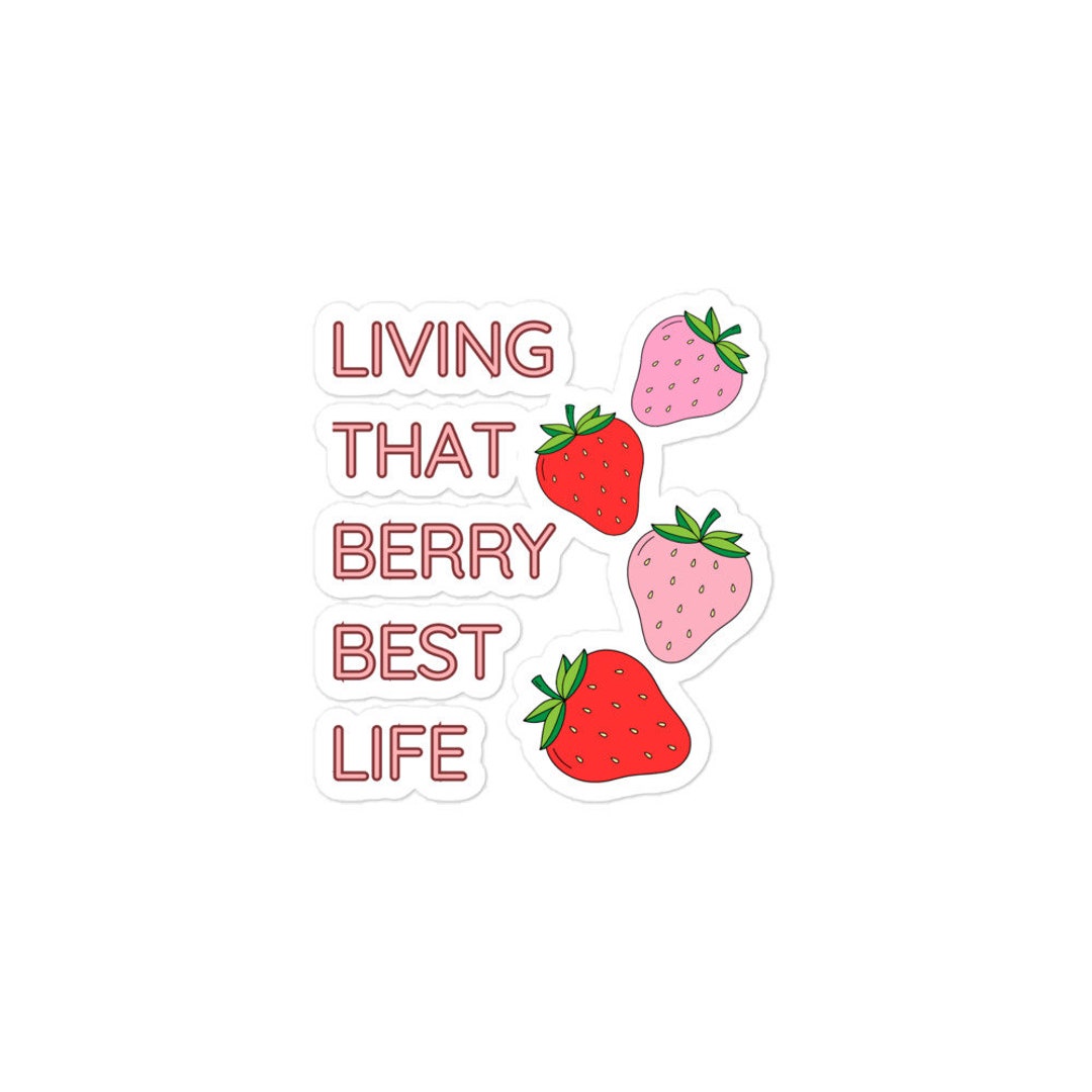 Cute Strawberry Decal - Perfect for Living Your Berry Best Life - Etsy