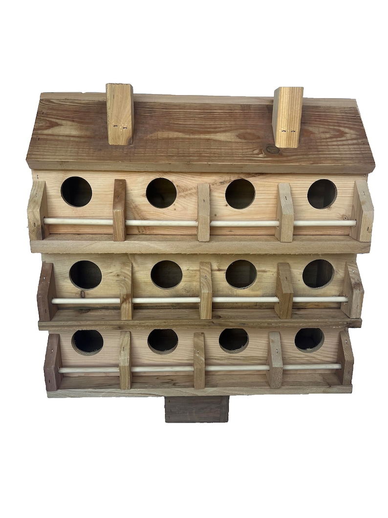 Handmade Cedarwood 12-hole Birdhouse: Garden Bird Apartment - Etsy