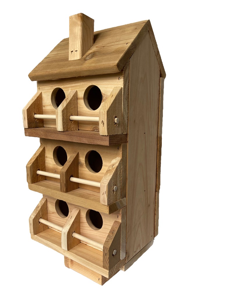 Handmade Cedarwood 6-hole Birdhouse: Easy Clean Bird Home - Etsy