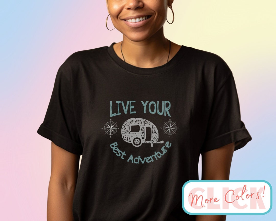 Camping Adventure Shirt, Teardrop Camper Tshirt, Vintage Camper, Great ...