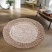 Braided Rope Print Round Rug: Rustic Farmhouse Cottagecore Style - Etsy