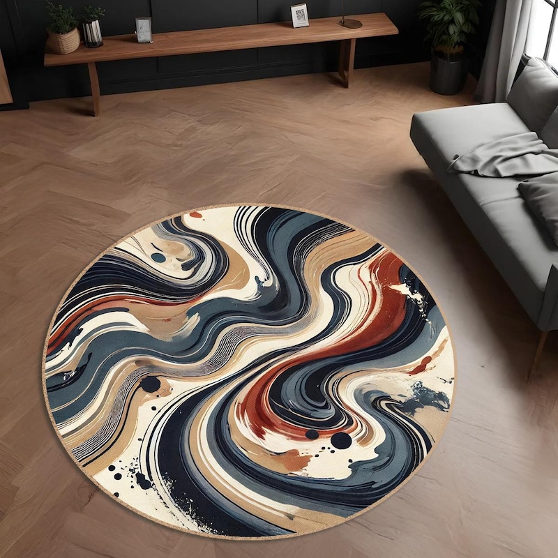 Modern Abstract Rug - Etsy