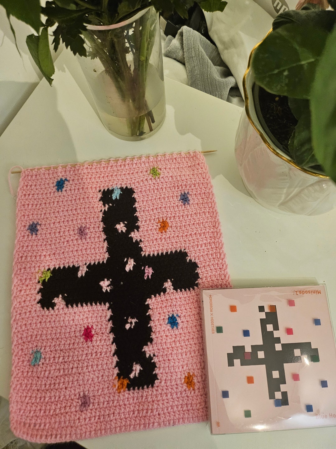 TXT Tomorrow X Together Blue Hour Crochet Tote Bag/tapestry - Etsy