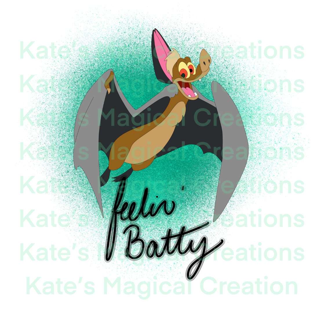 Ferngully Feeling Batty PNG T-shirt Design - Etsy