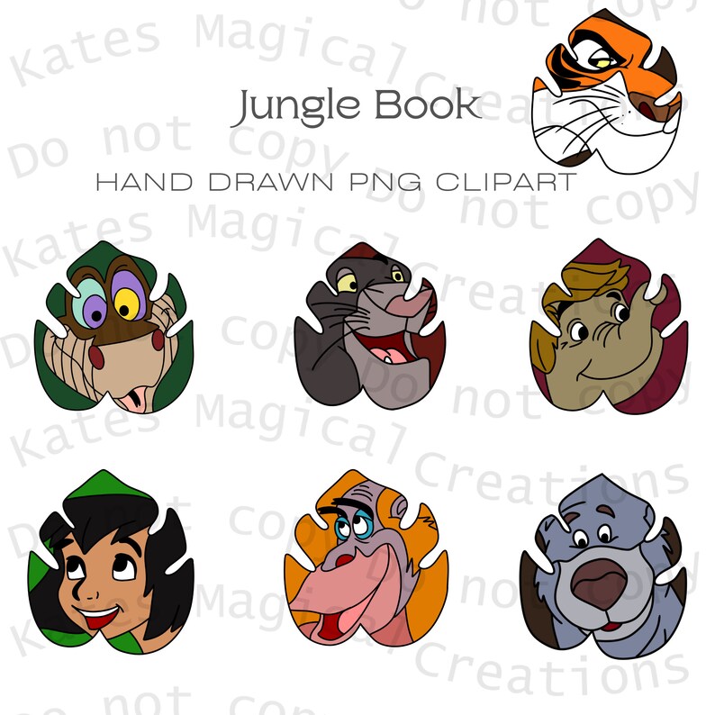 Jungle Book Hand Drawn Clipart - Etsy