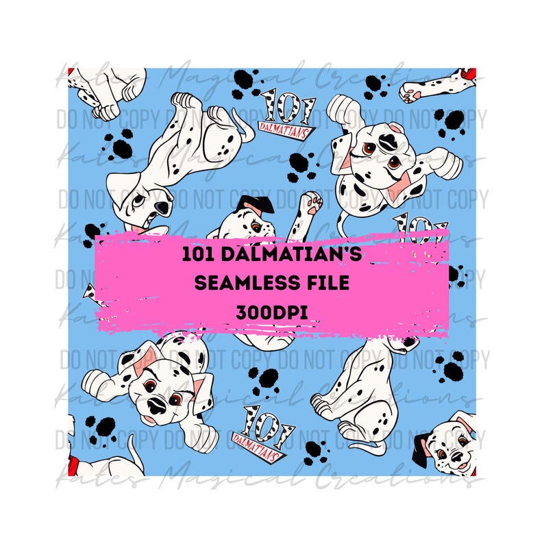 101 Dalmatian's Cute Seamless Pattern. Digital Paper. DIGITAL DOWNLOAD ...