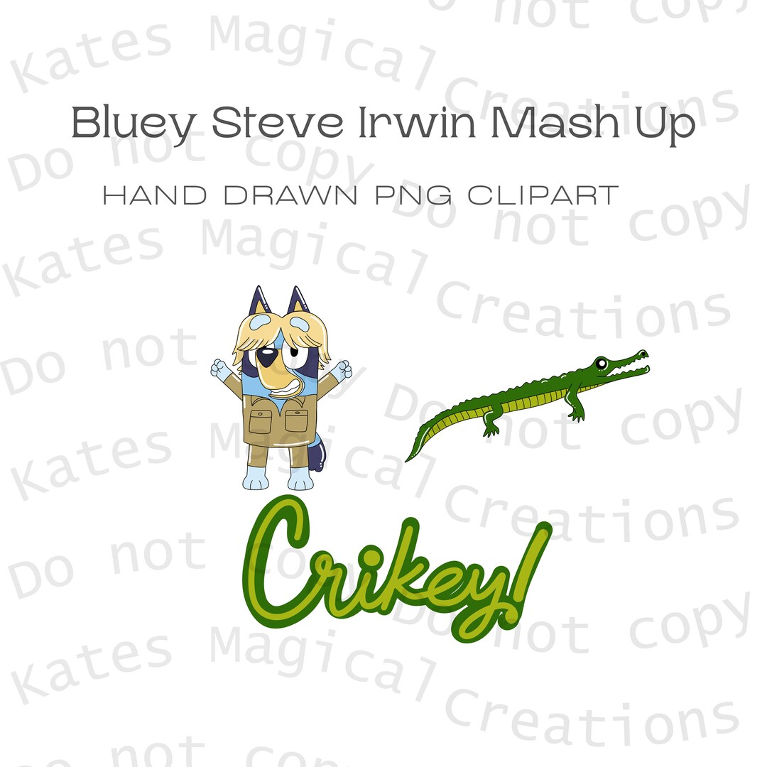 Croc Hunter Hand Drawn Clipart - Etsy