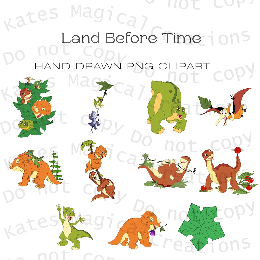 Land Before Time Hand Drawn Clipart - Etsy