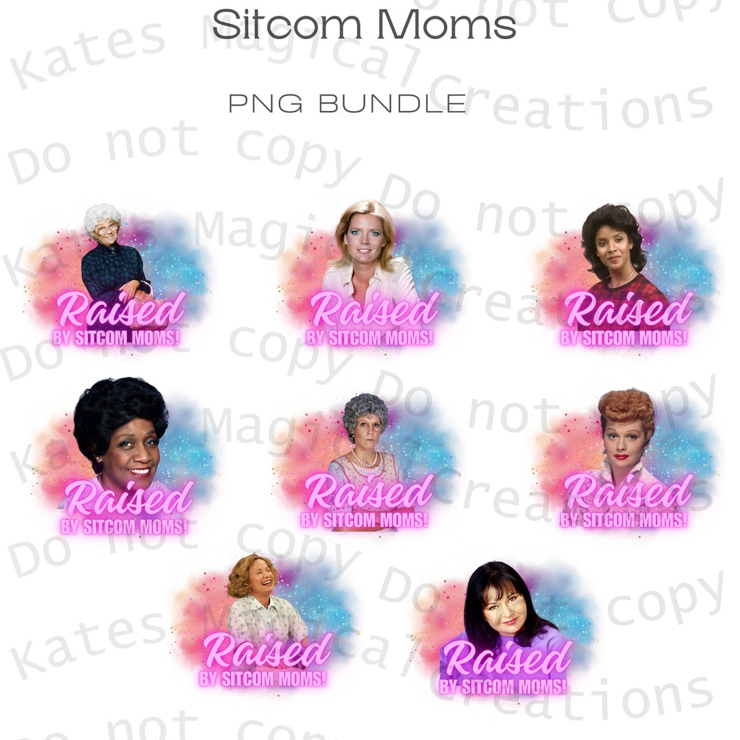 Sitcom Moms PNG T-shirt Design Bundle - Etsy