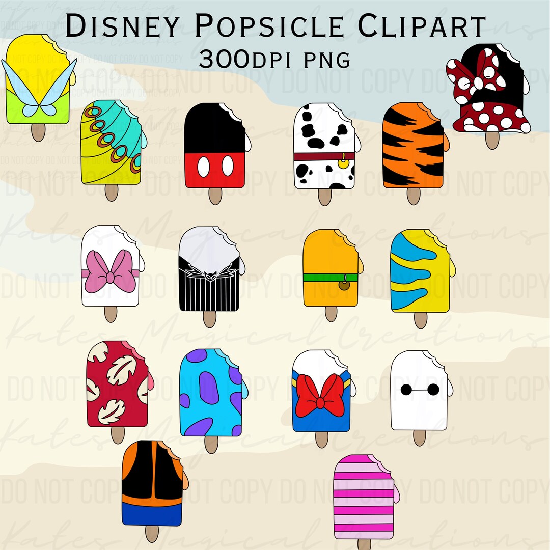 Popsicles Hand Drawn Clipart - Etsy