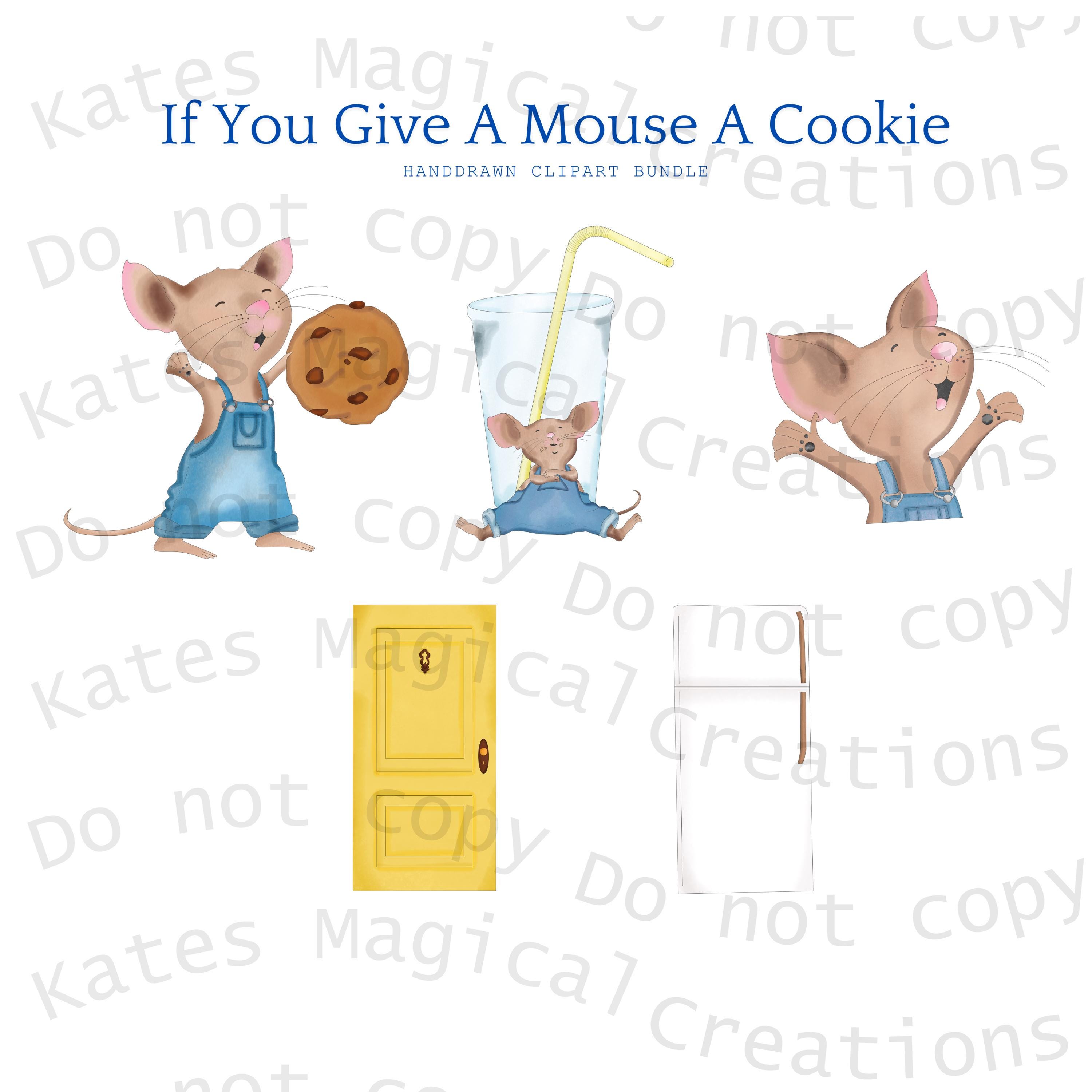 If You Give A Mouse A Cookie Hand Drawn Clipart - Etsy