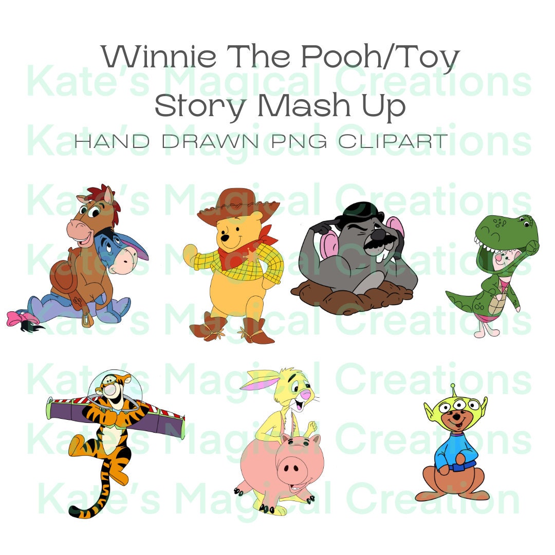 Pooh/toy Story Mash up Clipart - Etsy