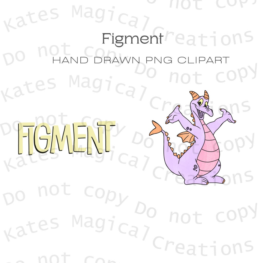 Figment Hand Drawn Watercolor Clipart - Etsy
