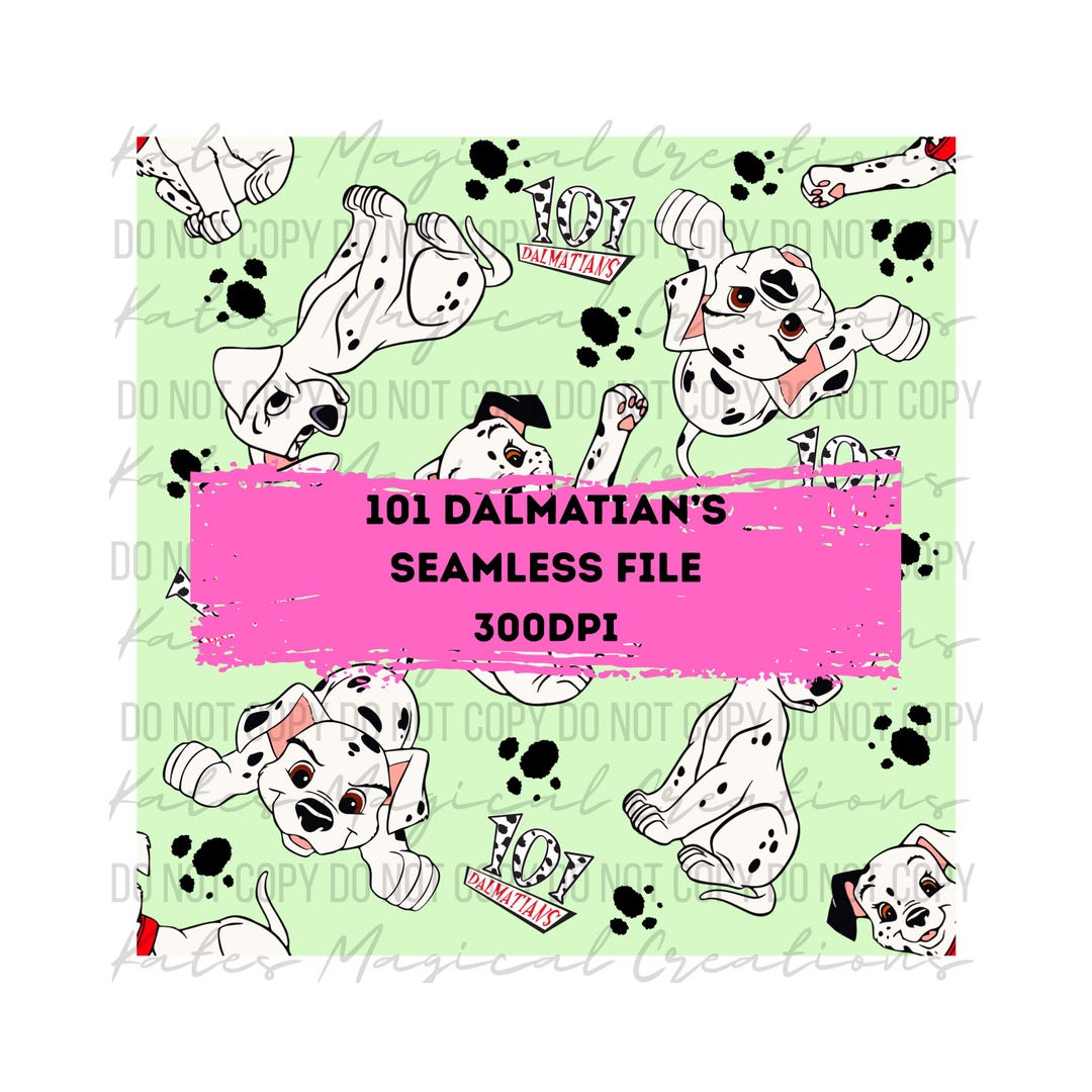 101 Dalmatian's Cute Seamless Pattern. Digital Paper. DIGITAL DOWNLOAD ...