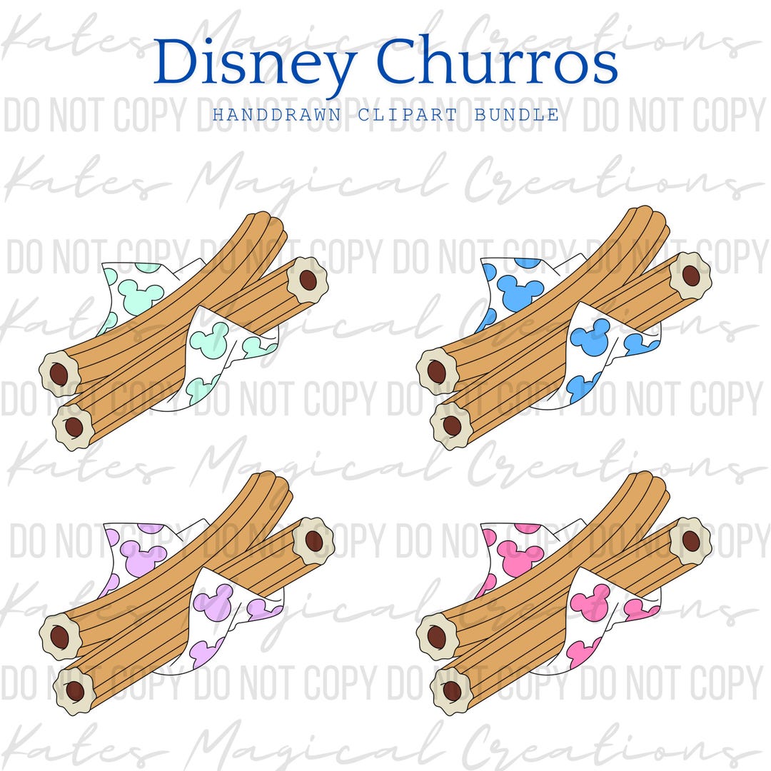Disney Churros Hand Drawn Clipart - Etsy